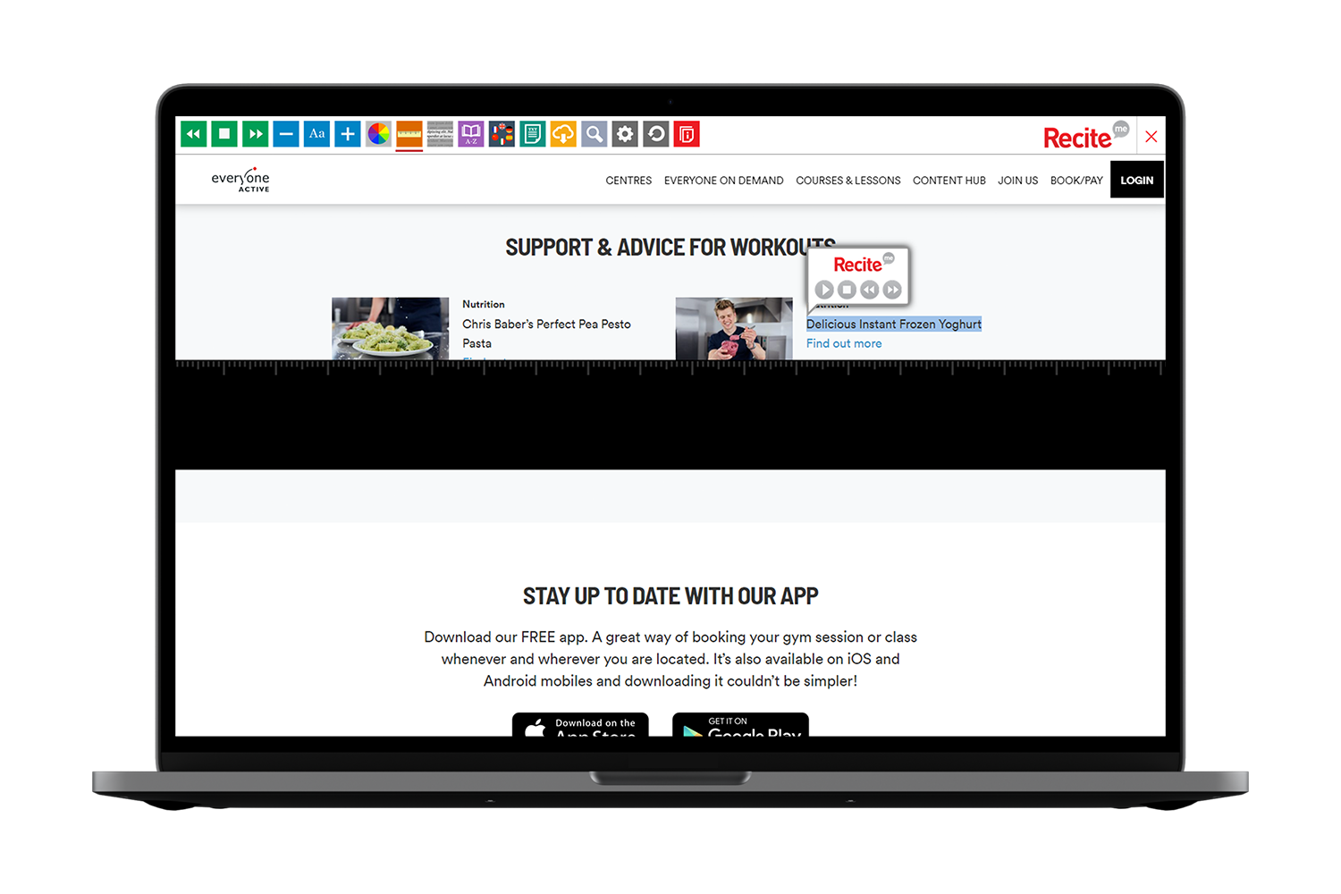 Everyone Active Launch Assistive Technology | Recite Me