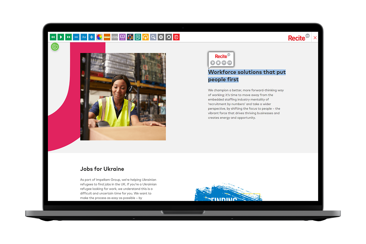 Guidant Global Provide Inclusive Recruitment | Recite Me