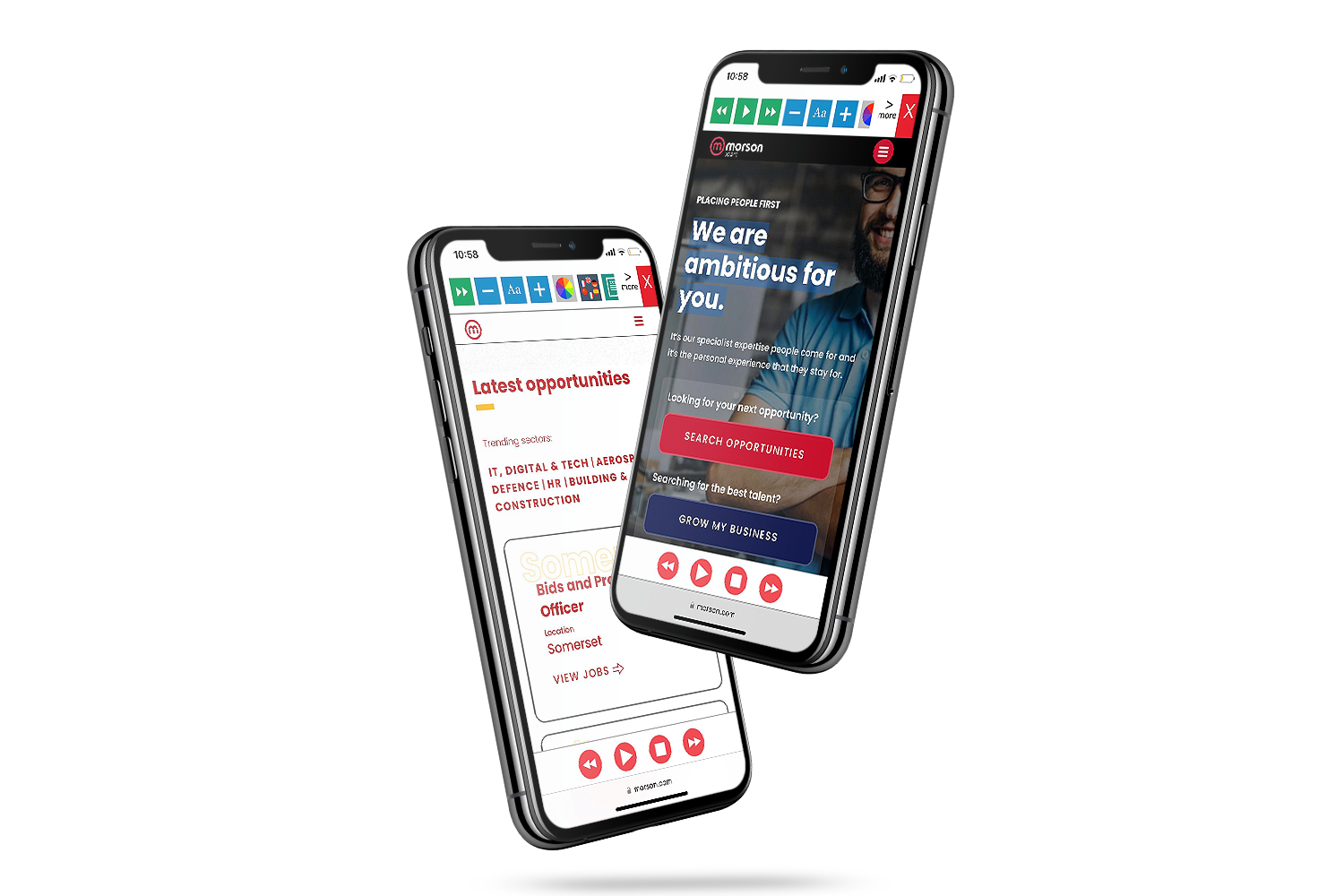 Morson Talent Provide Accessibility Tools Online | Recite Me