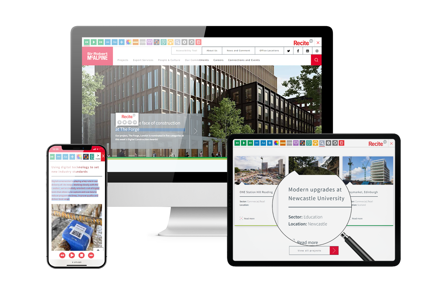Sir Robert McAlpine Provide Online Accessibility Tools | Recite Me