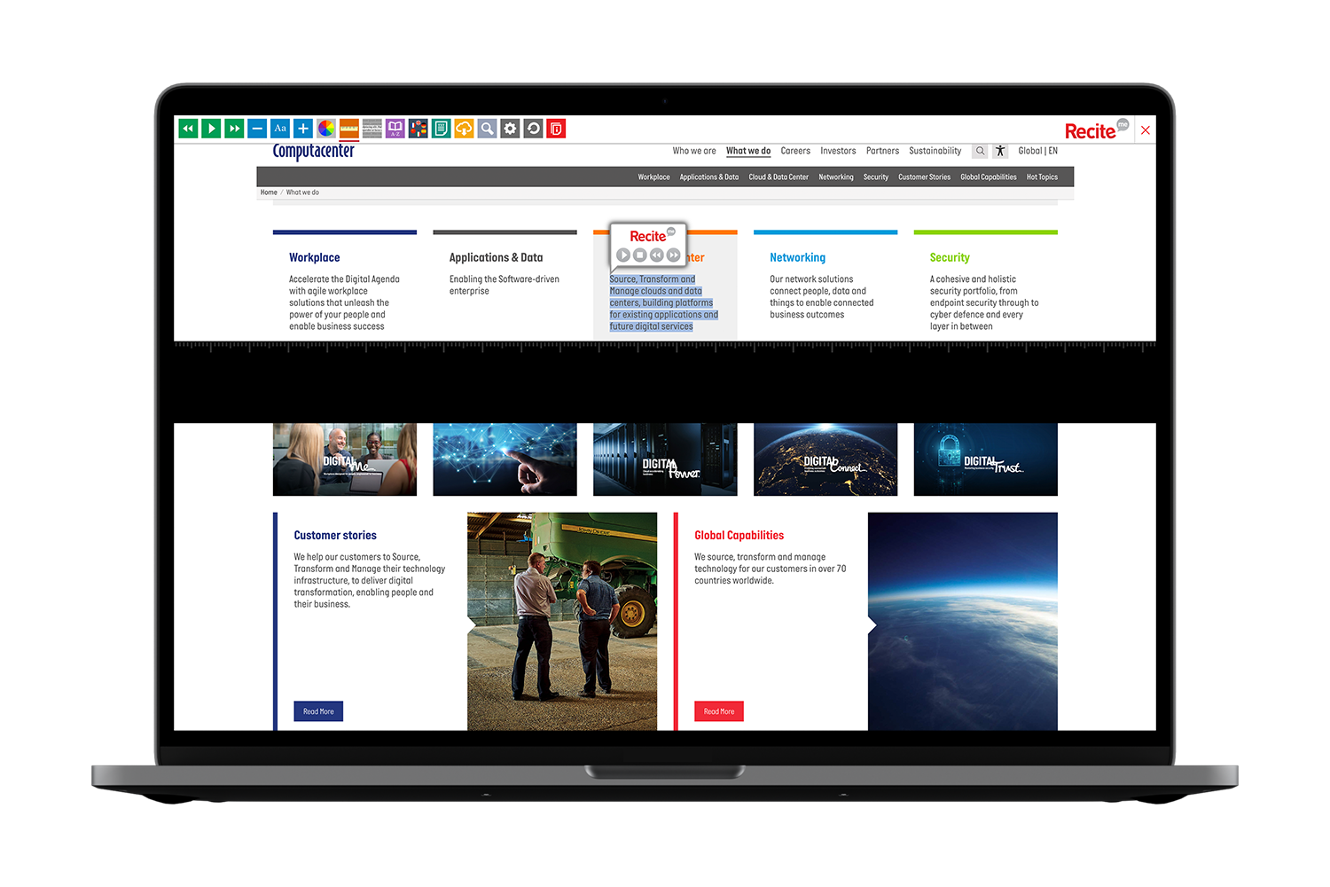 Computacenter Accessibility Tools | Recite Me