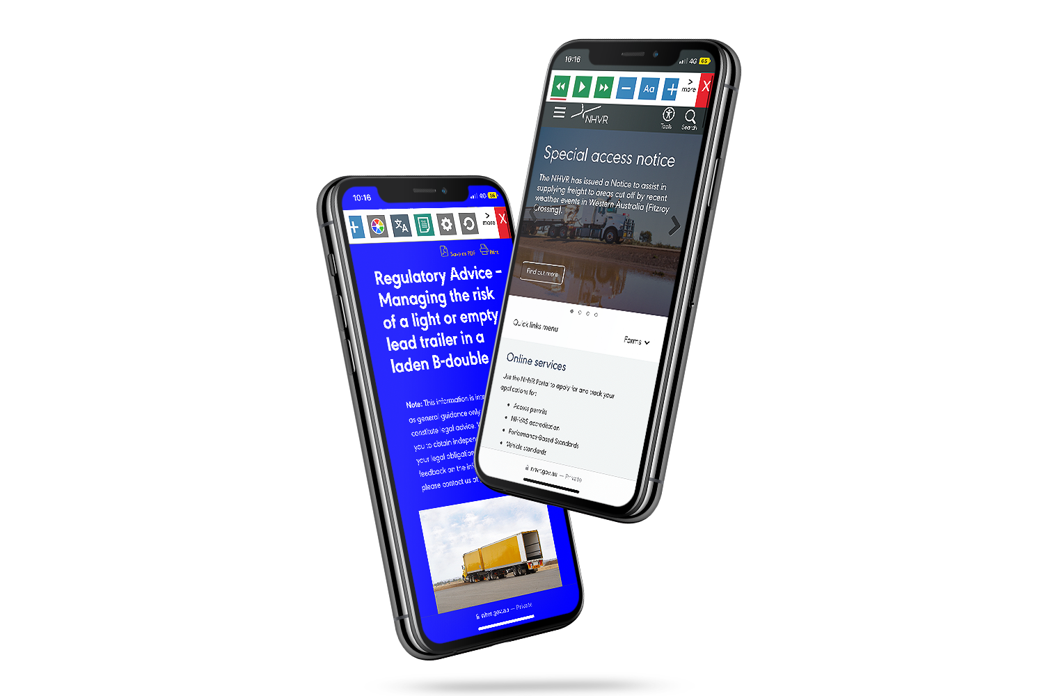 National Heavy Vehicle Regulator Provide Accessibility Tools | Recite Me