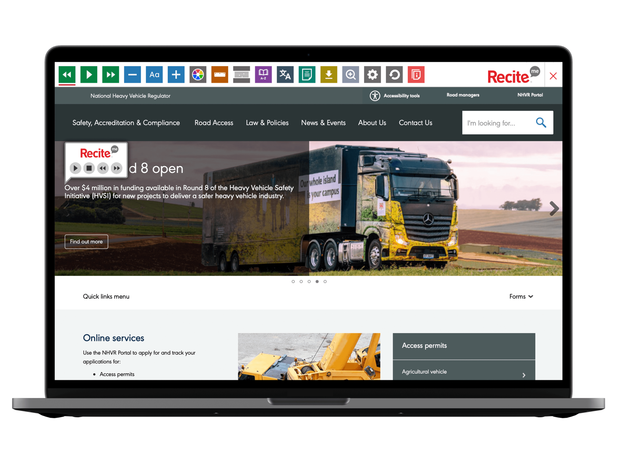 The National Heavy Vehicle Regulator is Digitally Inclusive