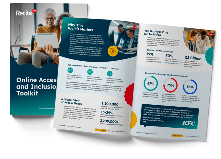 Online Accessibility and Inclusion Toolkit | Recite Me