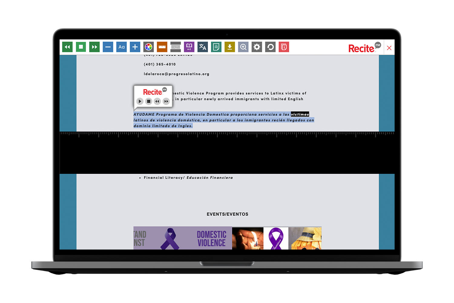 Progreso Latino Provides Inclusive Online Experiences | Recite Me