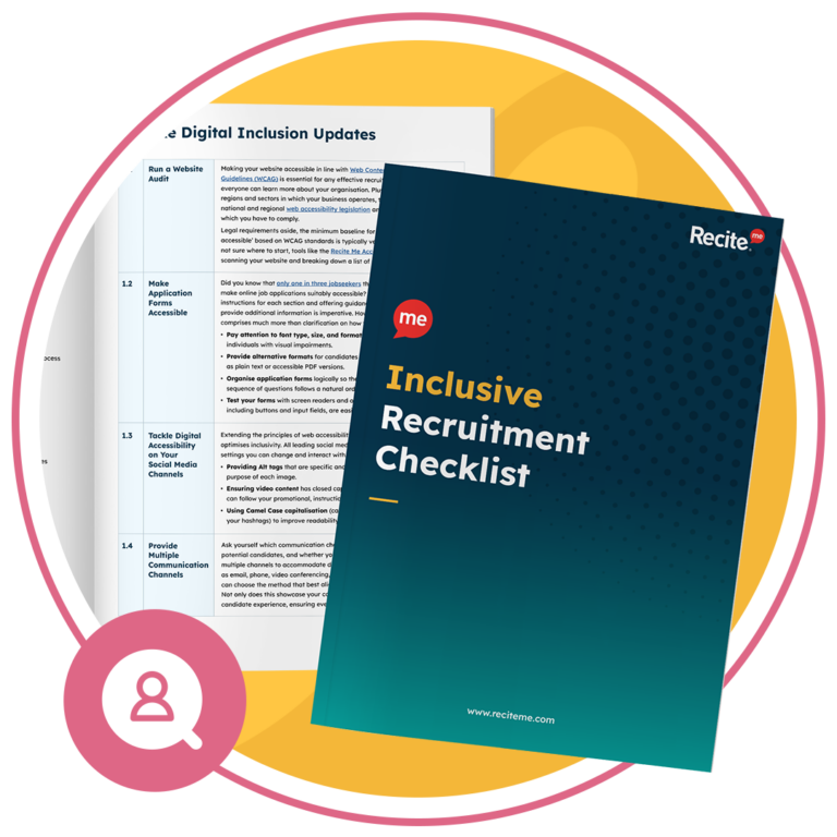Inclusive Recruitment Checklist | Recite Me