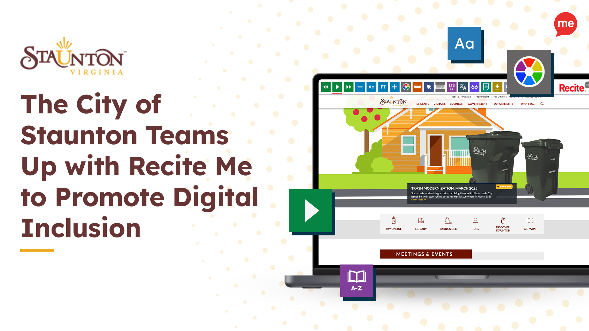 The City of Staunton Teams Up with Recite Me to Promote Digital Inclusion