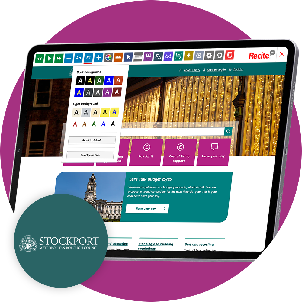 Stockport Metropolitan Borough Council | Recite Me