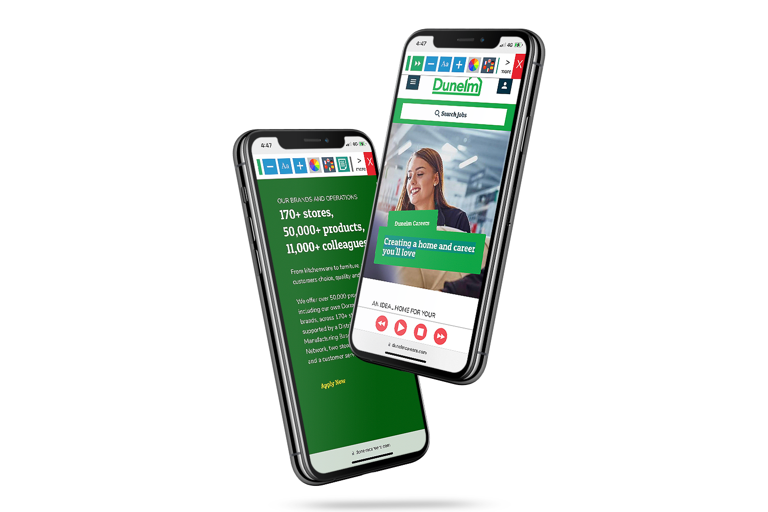 Dunelm Accessible Careers Website Recite Me dunelm-accessible-careers-website-recite-me