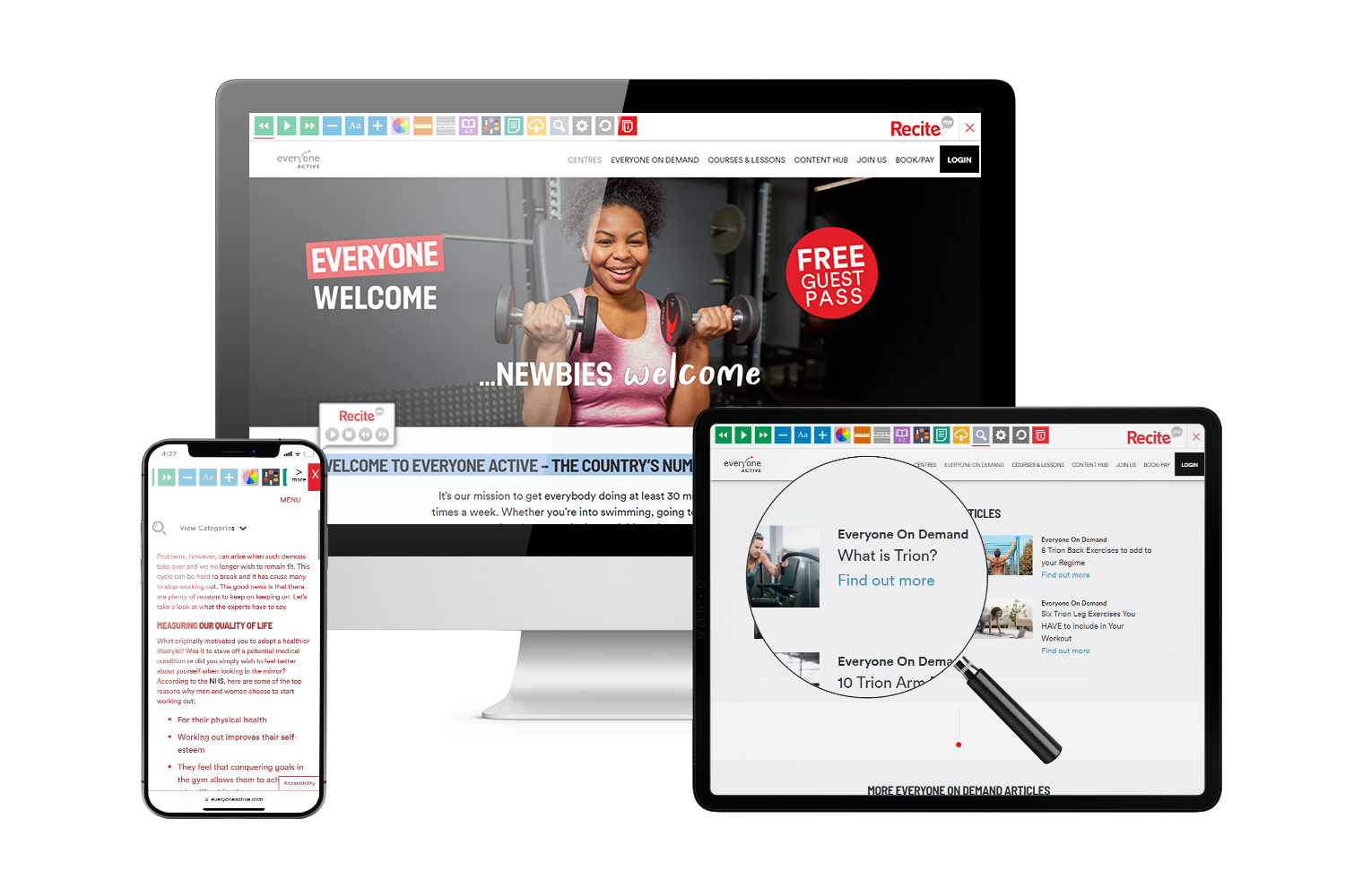 Everyone Active Launch Assistive Technology | Recite Me