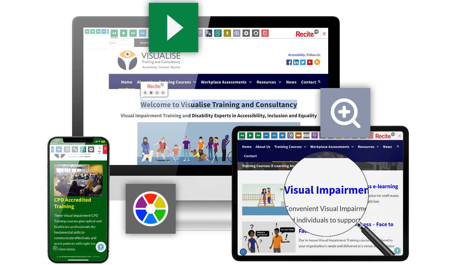 Recite Me Partner with Visualise Training and Consultancy