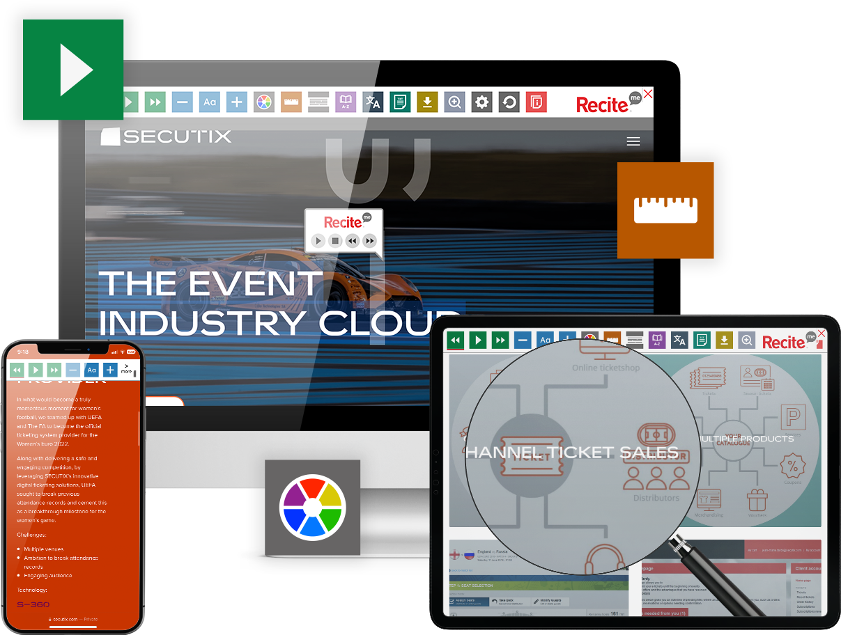 Recite Me Partner with SECUTIX to Drive Inclusive Ticketing