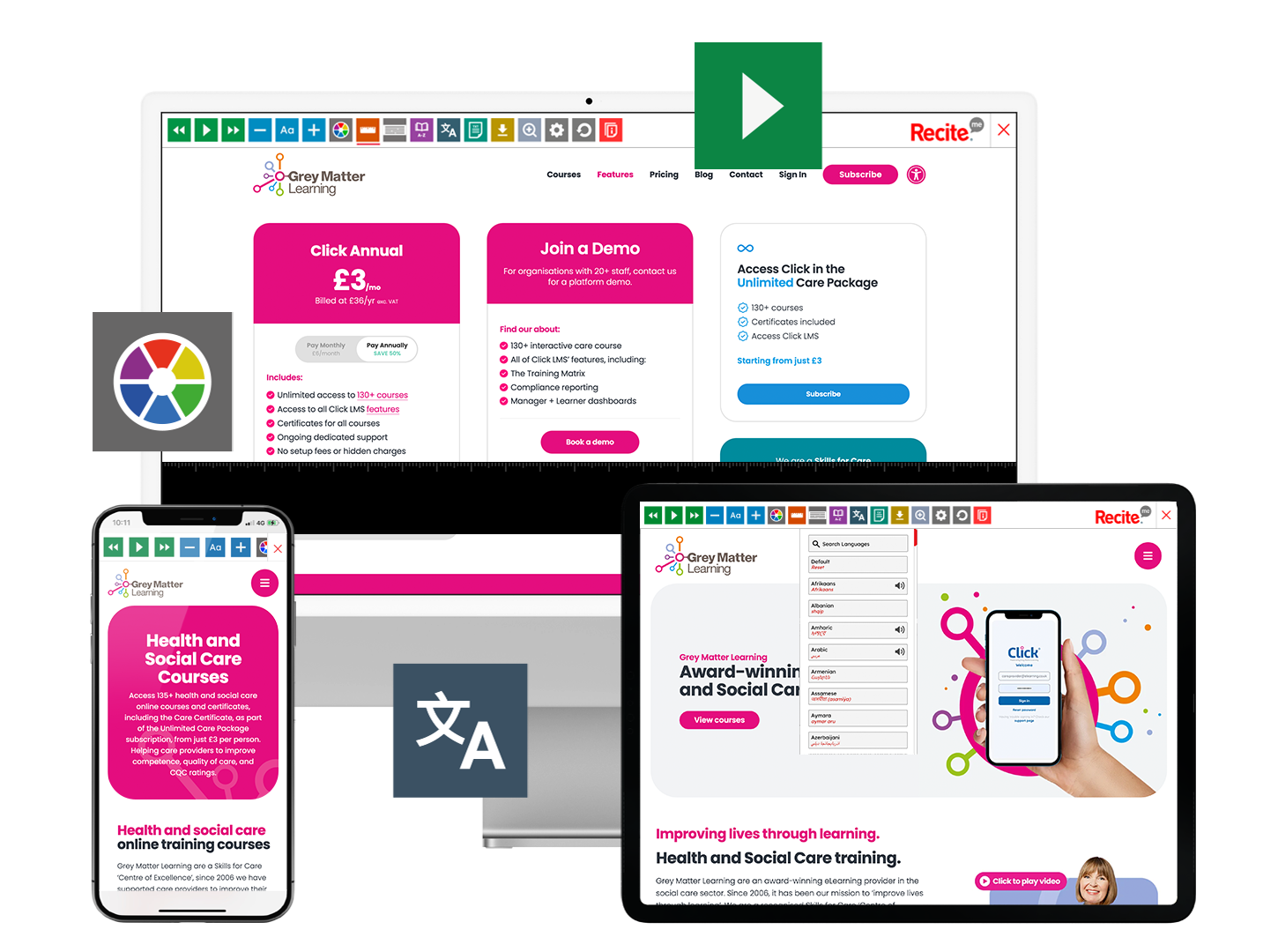 Grey Matter Learning Accessibility Success | Recite Me