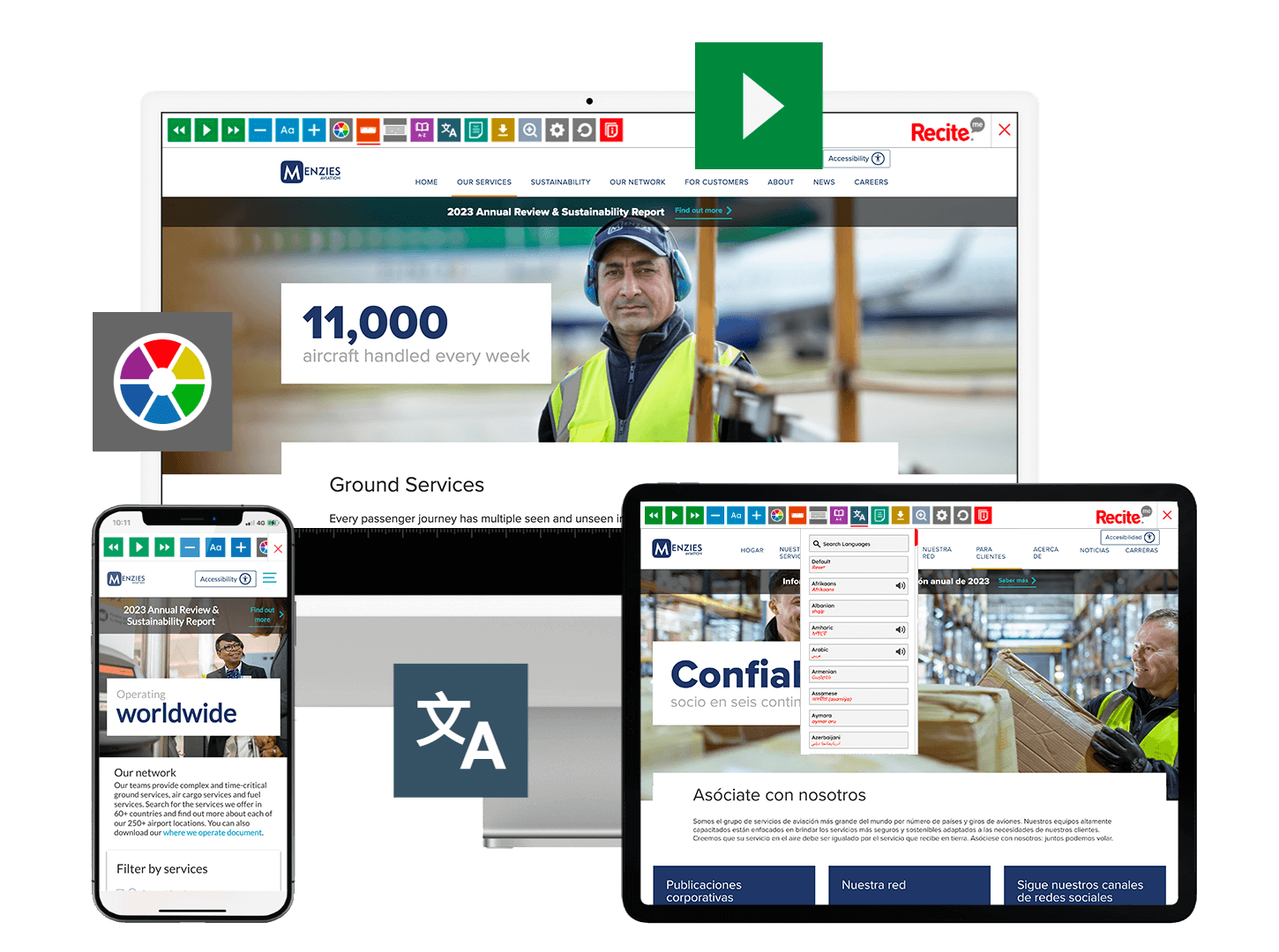 Menzies Aviation Enhances Inclusivity with Recite Me