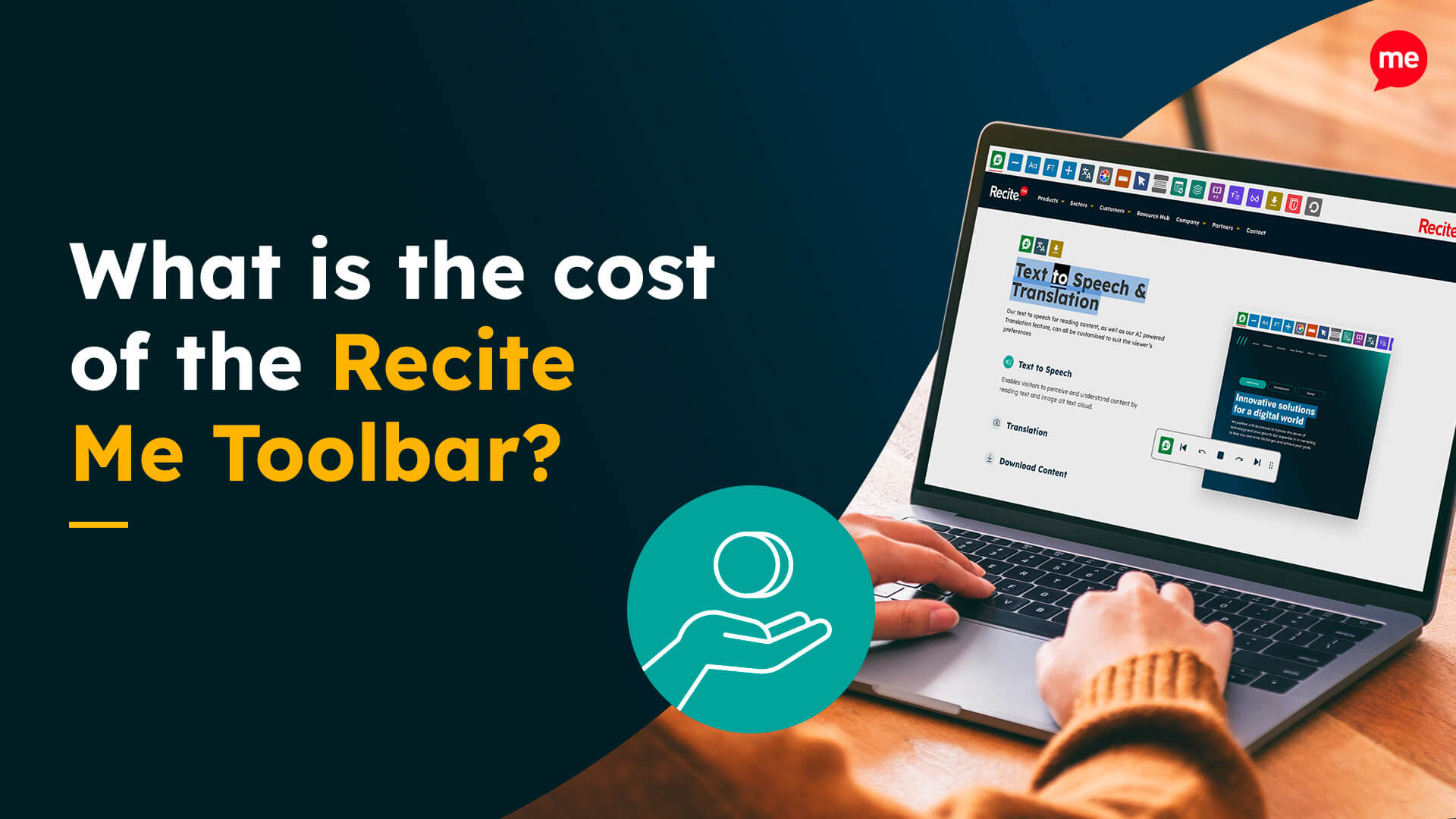 What is the cost of the Recite Me Toolbar?
